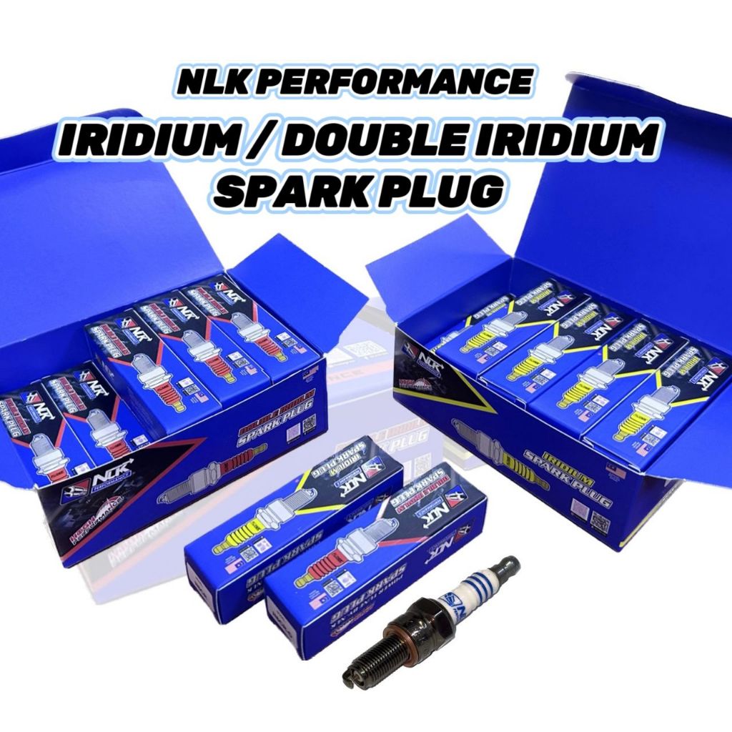 NLK PERFORMANCE DOUBLE IRIDIUM SPARK PLUG LC135 RS150 Y15ZR Y16ZR ...