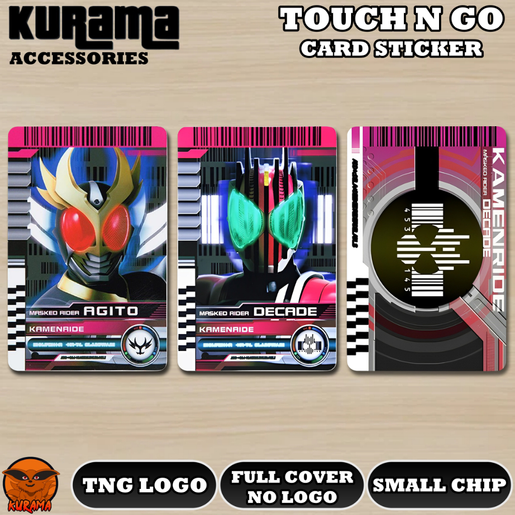 [ KAMEN RIDER DECADE ] Touch n Go Card Sticker Cover (Waterproof, High Quality) ,TNG CARD ...