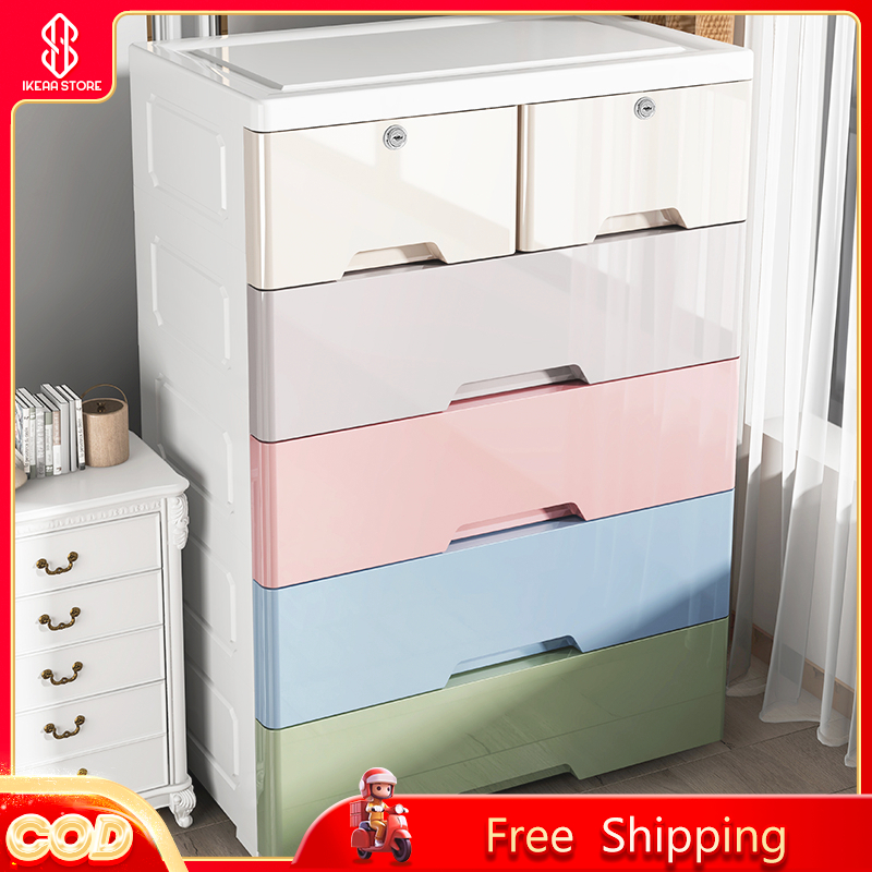 IKEA Large Storage Space Plastic Drawer Almari Baju Murah Drawer With ...