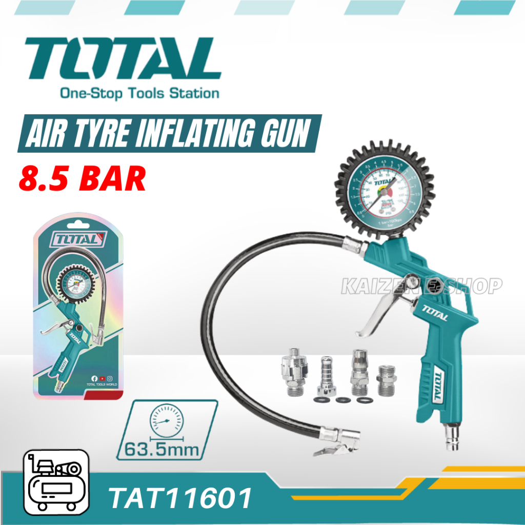 TOTAL TAT11601 1/4" Air Tyre Inflating Gun 8.5 Bar | Shopee Malaysia
