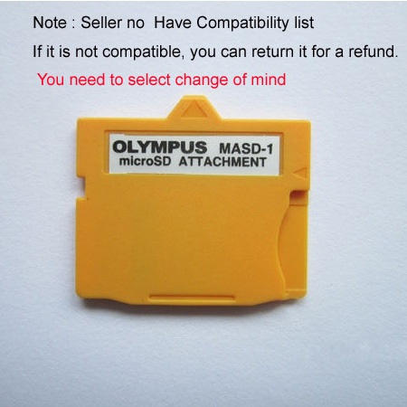 MicroSD Attachment TF to xD-Picture Card Adapter Converter For Olympus ...