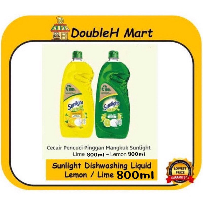 SUNLIGHT Lime / Lemon Dishwashing Liquid 800ML~Lime , 800ML~Lemon ...