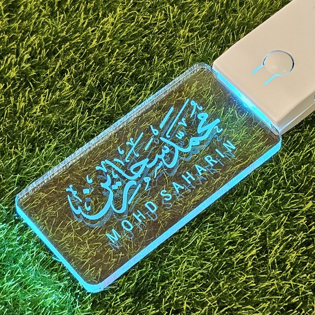 Keychain LED Khat Thuluth Khat Diwani Khat Kufi| 7 Color LED Keychain ...