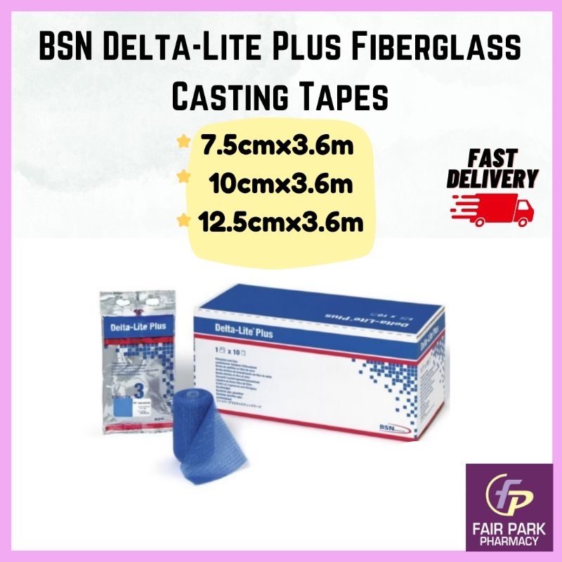 BSN Delta-Lite Plus Fiberglass Casting Tapes 7.5cmx3.6m/ 10cmx3.6m/ 12 ...
