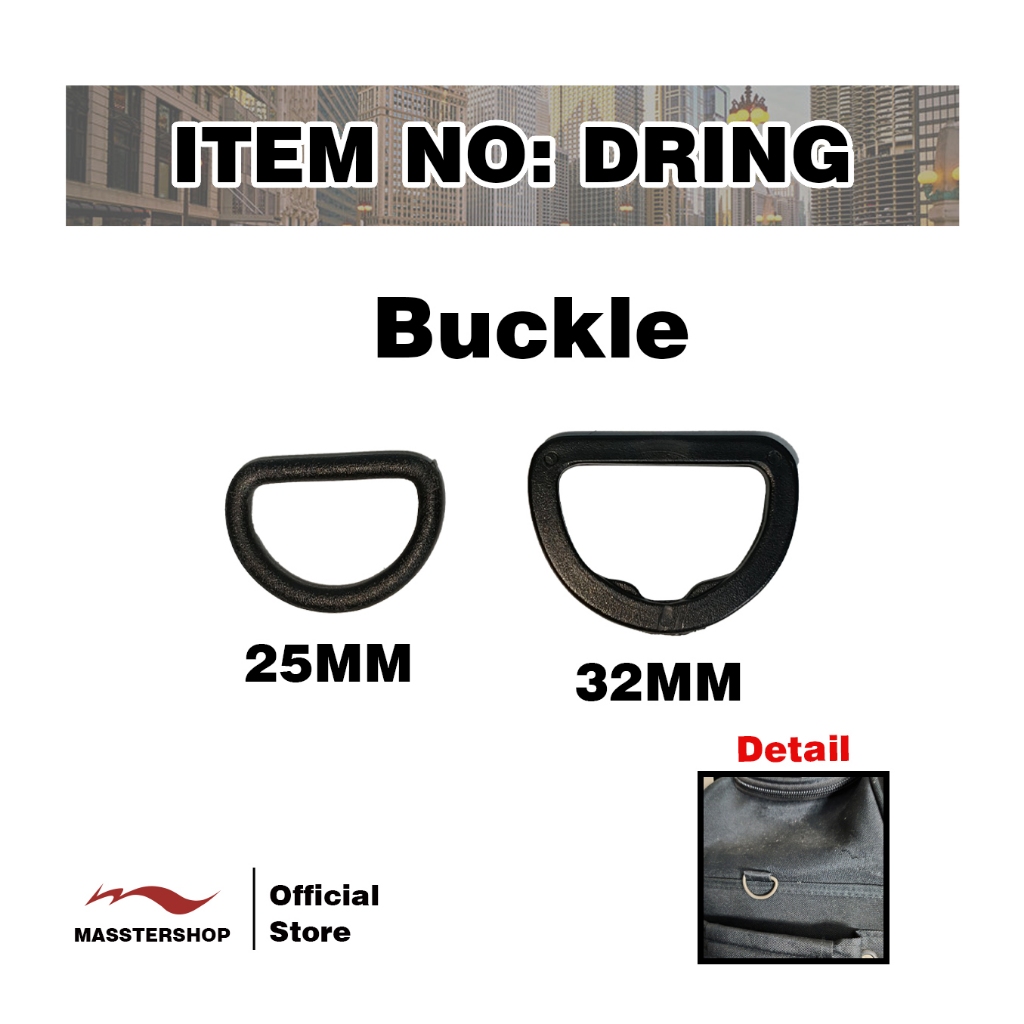 PLASTIC D RING BUCKLE Plastik Buckle / Plastik Buckle D SHAPE / Buckle ...