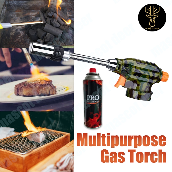 Camping Gas Torch Butane Burner Welding Fire Maker Flame Gun ...