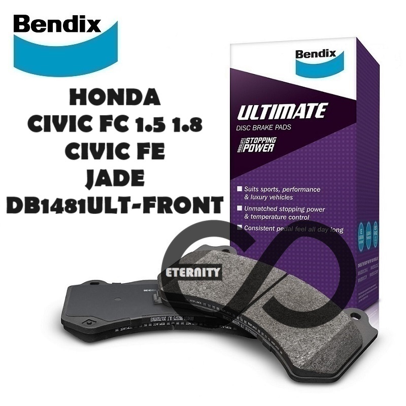 Original Bendix DB1481ULT Racing Front Brake Pad - H/D Civic FC 1.8 / 1 ...
