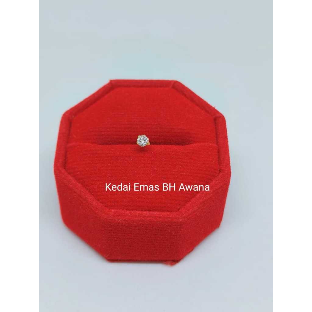 White Stone Gold Mukuthi/ Gold Nose Stud/ Gold Nose Stud/ Subang Hidung ...