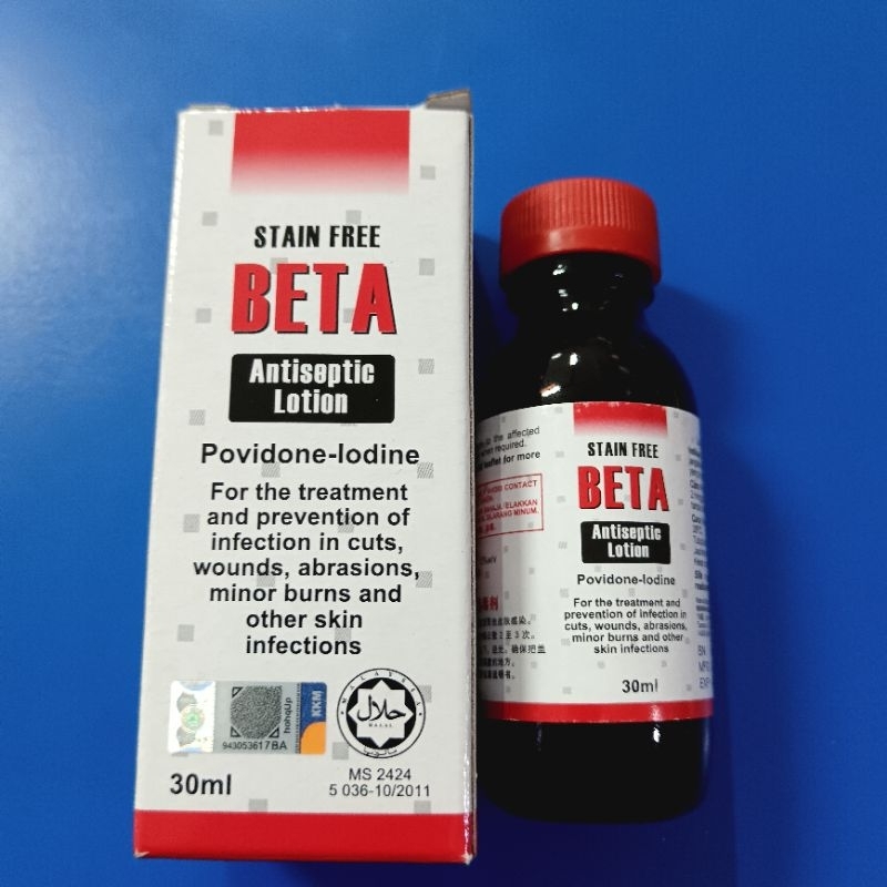 STAIN FREE BETA ANTISEPTIC LOTION POVIDONE-IODINE FOR THE TREATMENT FOR ...