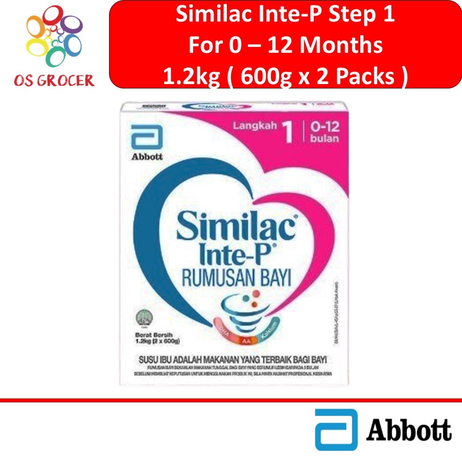 💢 Similac Inte-P1 Intelli Pro Step 1 1.2kg ( 600g x 2 Packs ) | Shopee ...