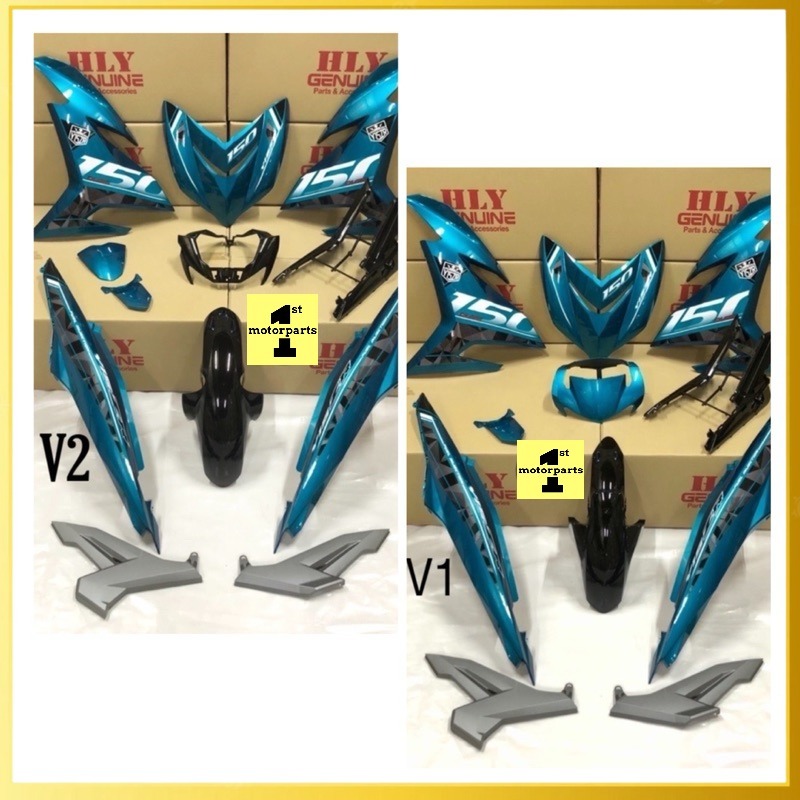 Y15 Y15Z Y15ZR V1 V2 HIJAU PETRONAS CYAN GREEN BODY COVER SET COVERSET ...
