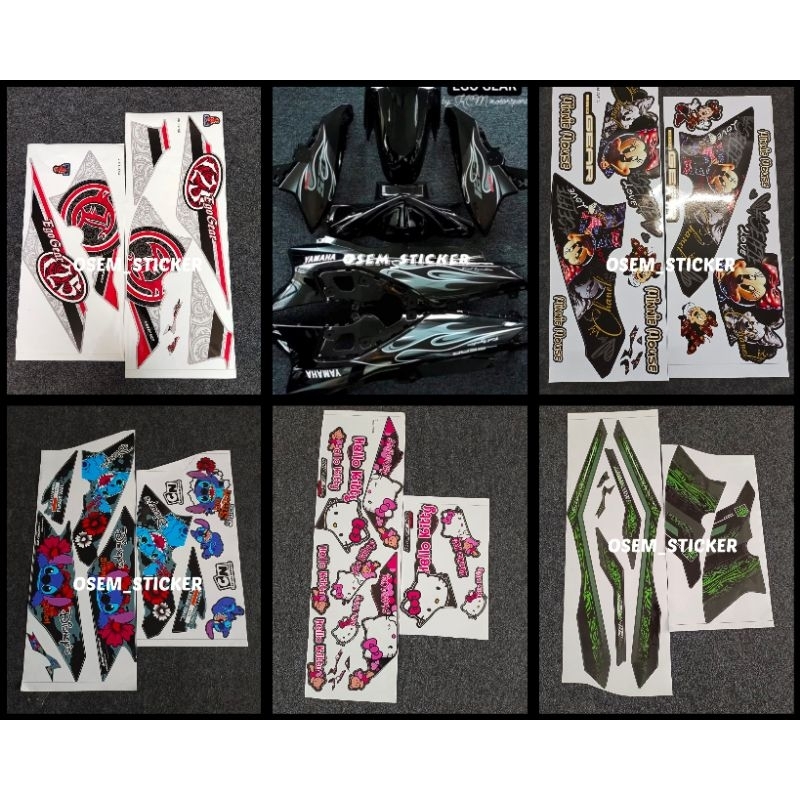 STICKER YAMAHA EGO GEAR 125 API/BATIK/MINIE MOUSE/STITCH/HIJAU LUMUT ...