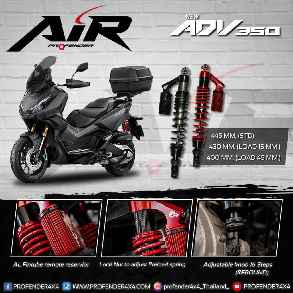 ADV350 ADV 350 ORIGINAL PROFENDER X SERIES Absorber Suspension 445MM ...