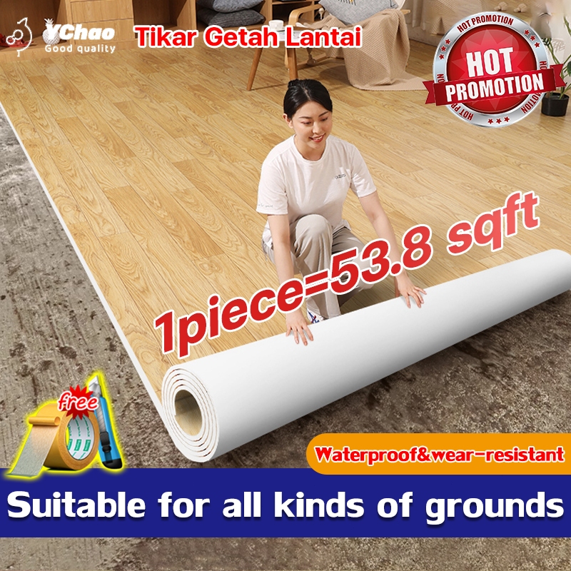 New Upgrade LVT material🔥tikar getah lantai Wood grain&Marbling PVC ...