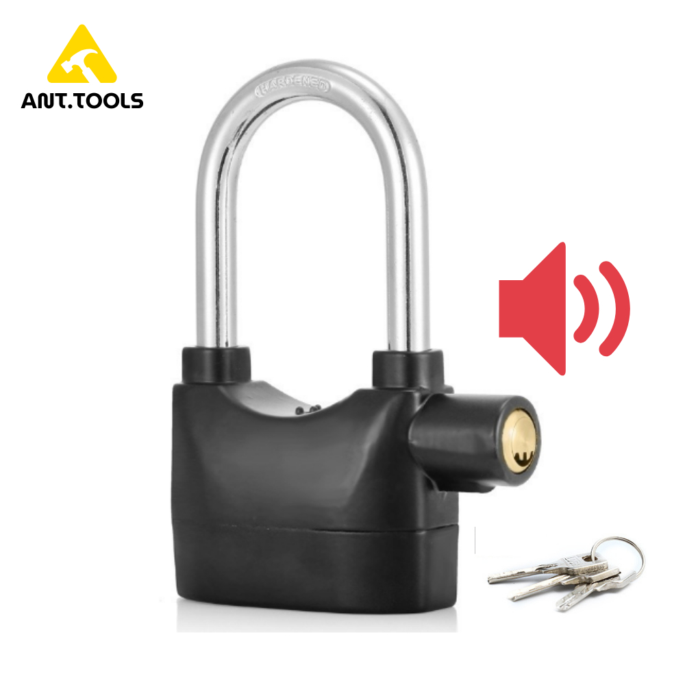 Anti-Theft Lock Siren Alarm Padlock Automatic Alarm House lock wheel ...