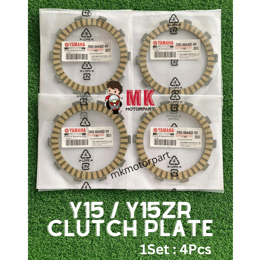 (SET) Yamaha Y15zR CLUTCH PLATE (4 Pcs) Y15 Ysuku Exciter | Shopee Malaysia