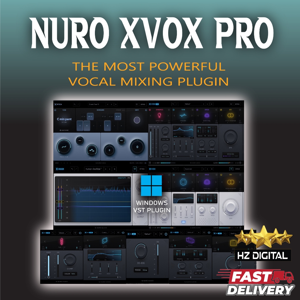NURO Audio Pro Vocal Production Bundle 2024.8 The Most Powerful Vocal Audio Mixing VST AAX ...