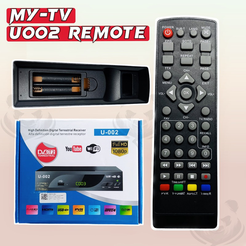 [ REMOTE MY-TV ] MY-TVU002 ORIGINAL REMOTE CONTROL ( BLACK ) | Shopee ...