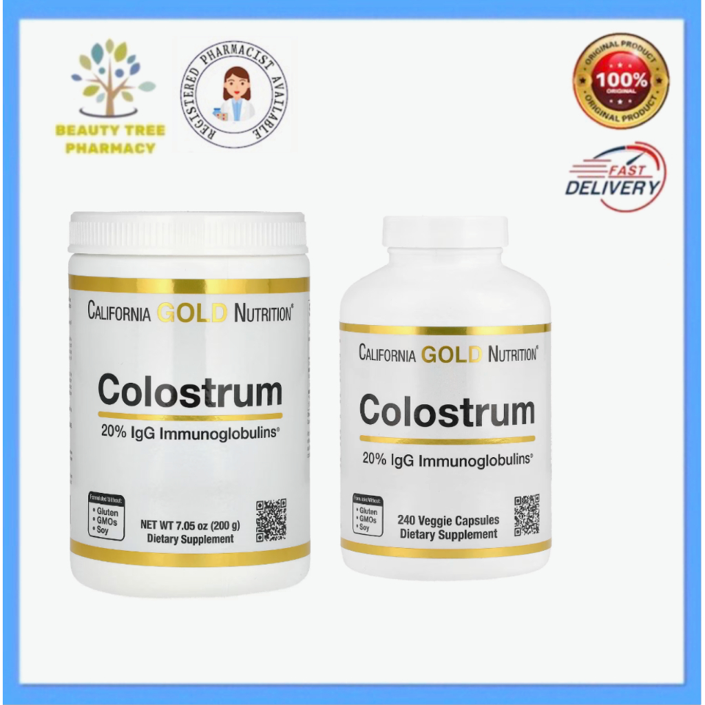 California Gold Nutrition Colostrum 200g / 240 Veggie Capsules | Shopee ...