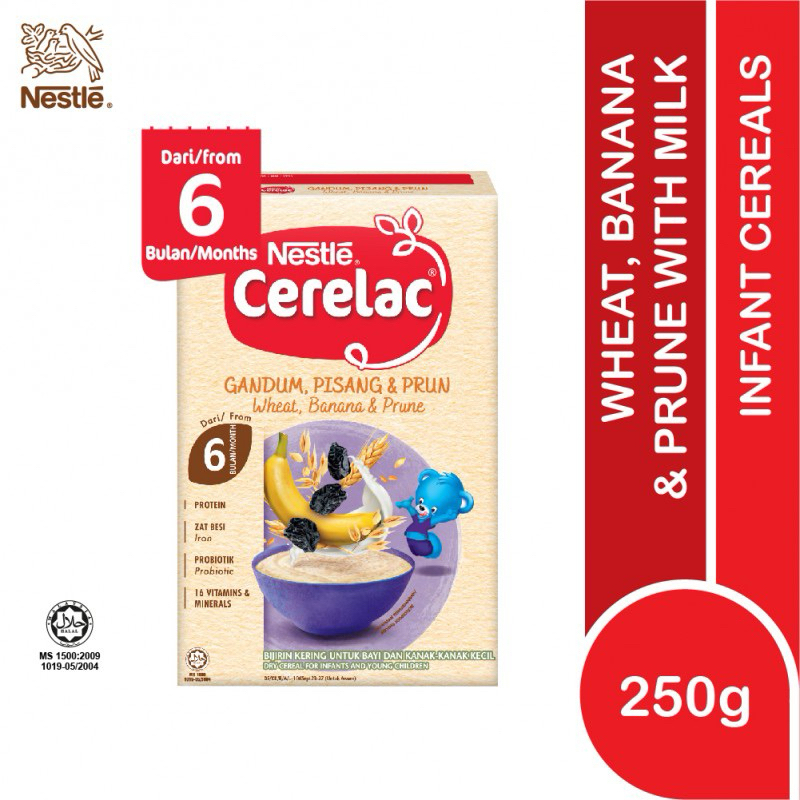 Nestle Cerelac Wheat, Banana & Prune 6M+ (250G) | Shopee Malaysia