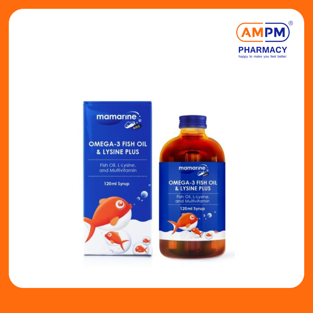 MAMARINE Kids Omega-3 Fish Oil & Lysine Plus Syrup 120ml | Shopee Malaysia