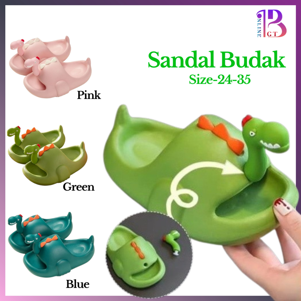 BCT-Selipar Kartun Dinosaur Comel Untuk Lelaki & Perempuan Eva Anti ...