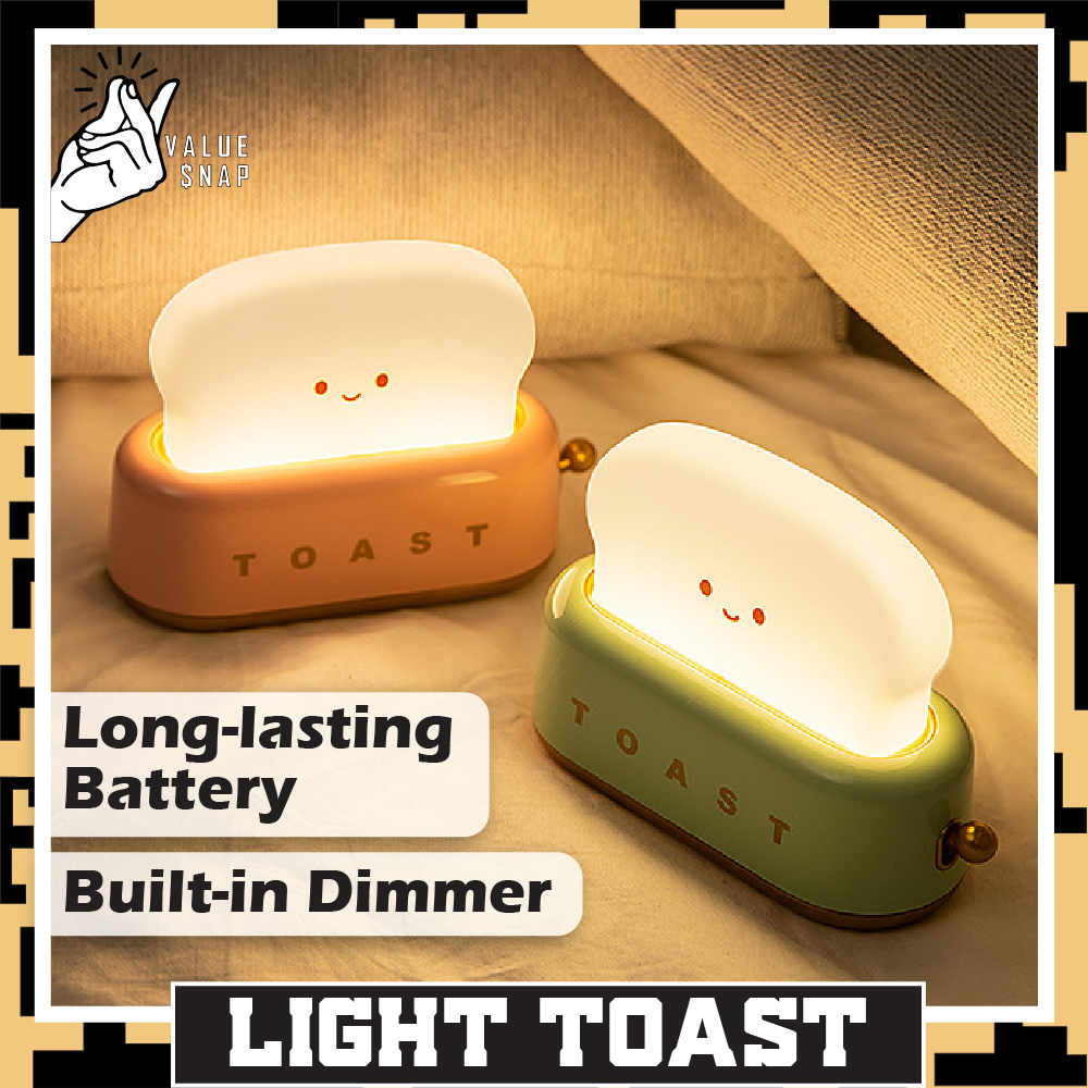 Toast Night Light Cute Bread LED Night Lamp Creative USB Charging ...