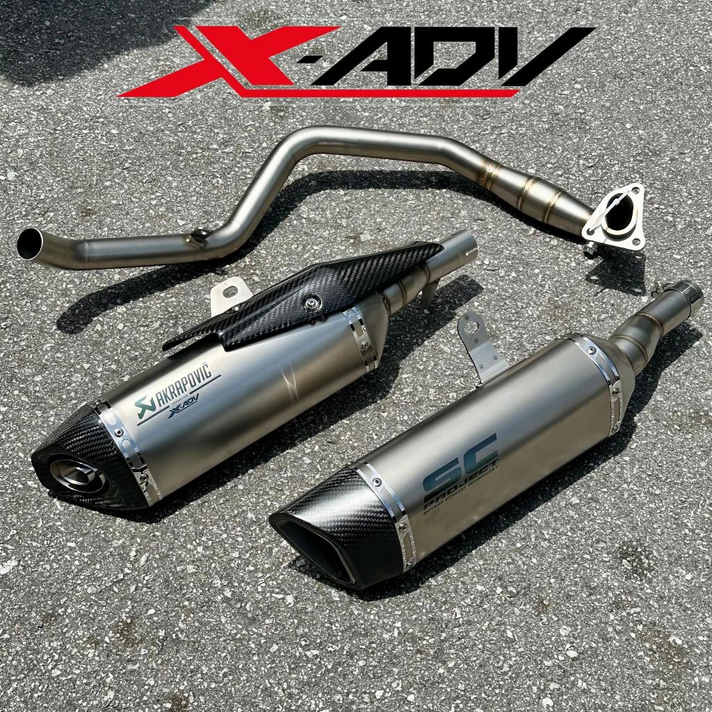 X-ADV 750 AKRAPOVIC FULL SYSTEM CARBON EXHAUST STAINLESS STEEL EXHAUST ...
