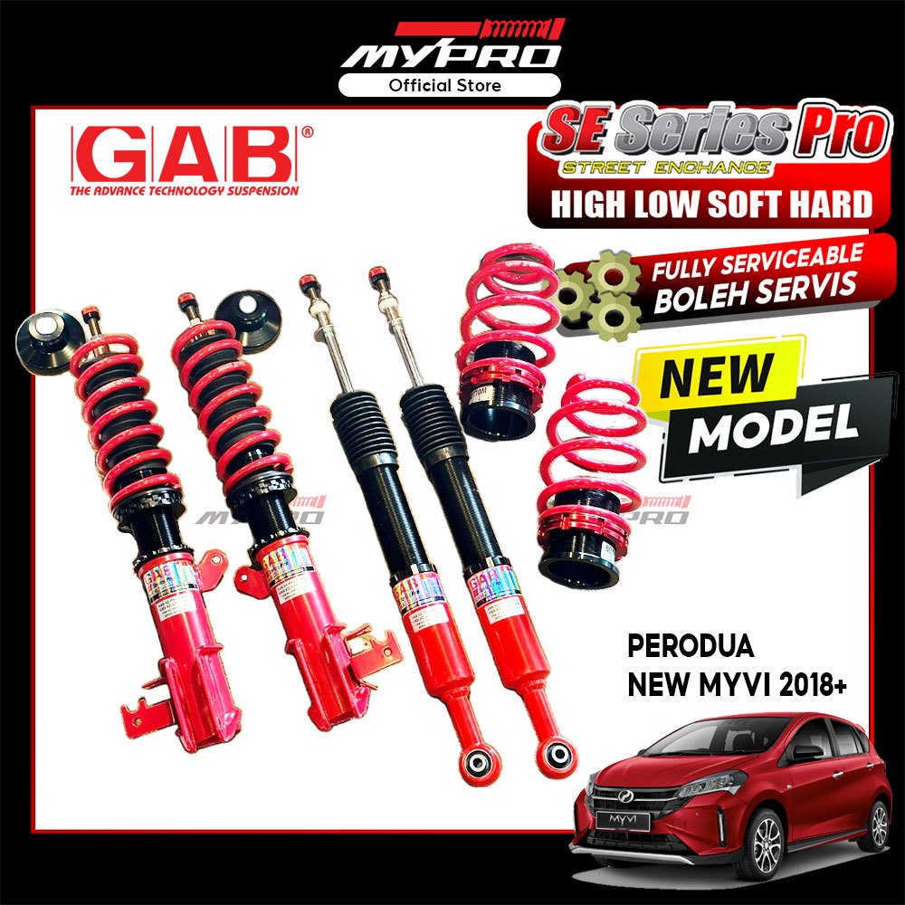 GAB SE Series Pro Adjustable Absorber High Low Soft Hard Perodua Myvi ...