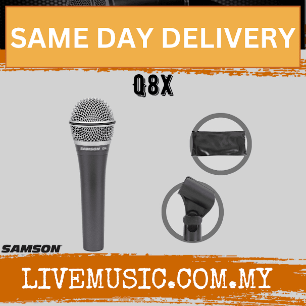 Samson Q8x - Professional Dynamic Handheld Microphone (Q8-x/Q8 X ...