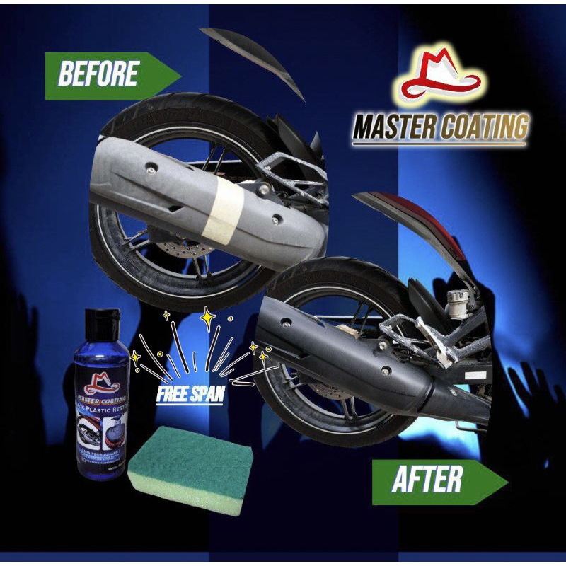 MASTER COATING BLACK PLASTIC RESTORE FREE SPAN VIRAL!!! UNTUK MENYINARI KEMBALI WARNA HITAM PADA ...