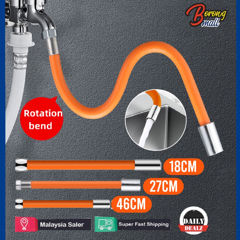Universal 360° Rotation Sink Tap Faucet Extension Extender Pipe ...