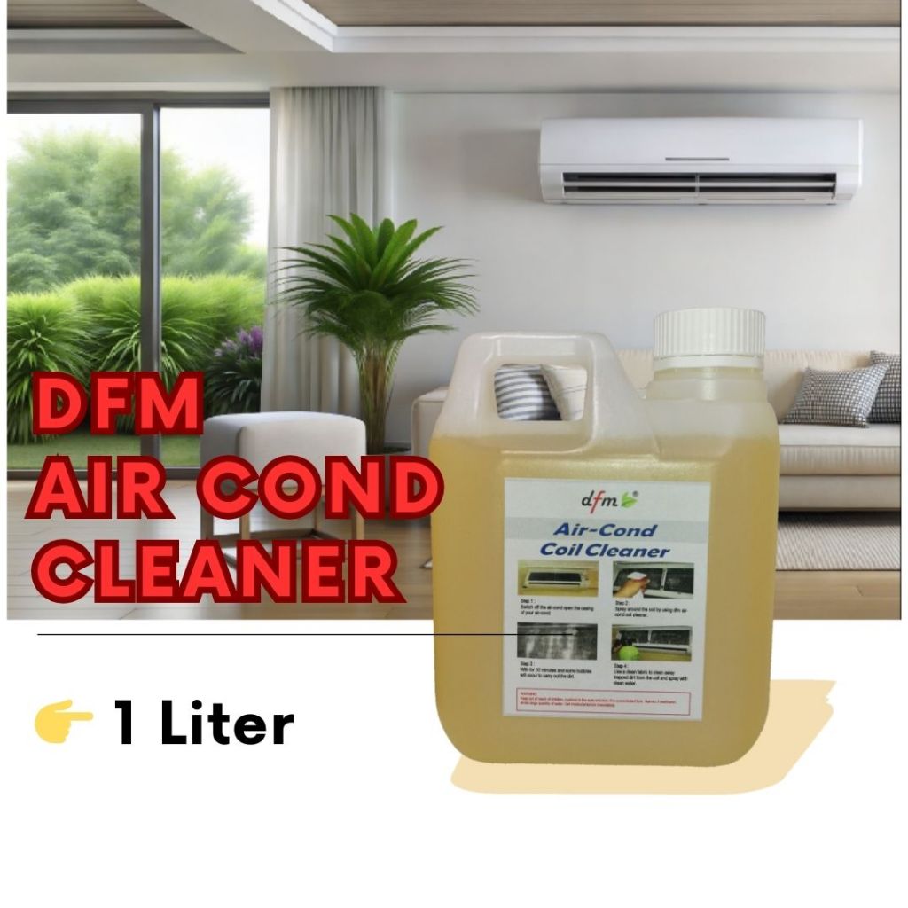 DFM Air Cond Coil Cleaner 1Liter 冷气机清洁剂 空调盘管清洁剂 Air conditional cleaner ...