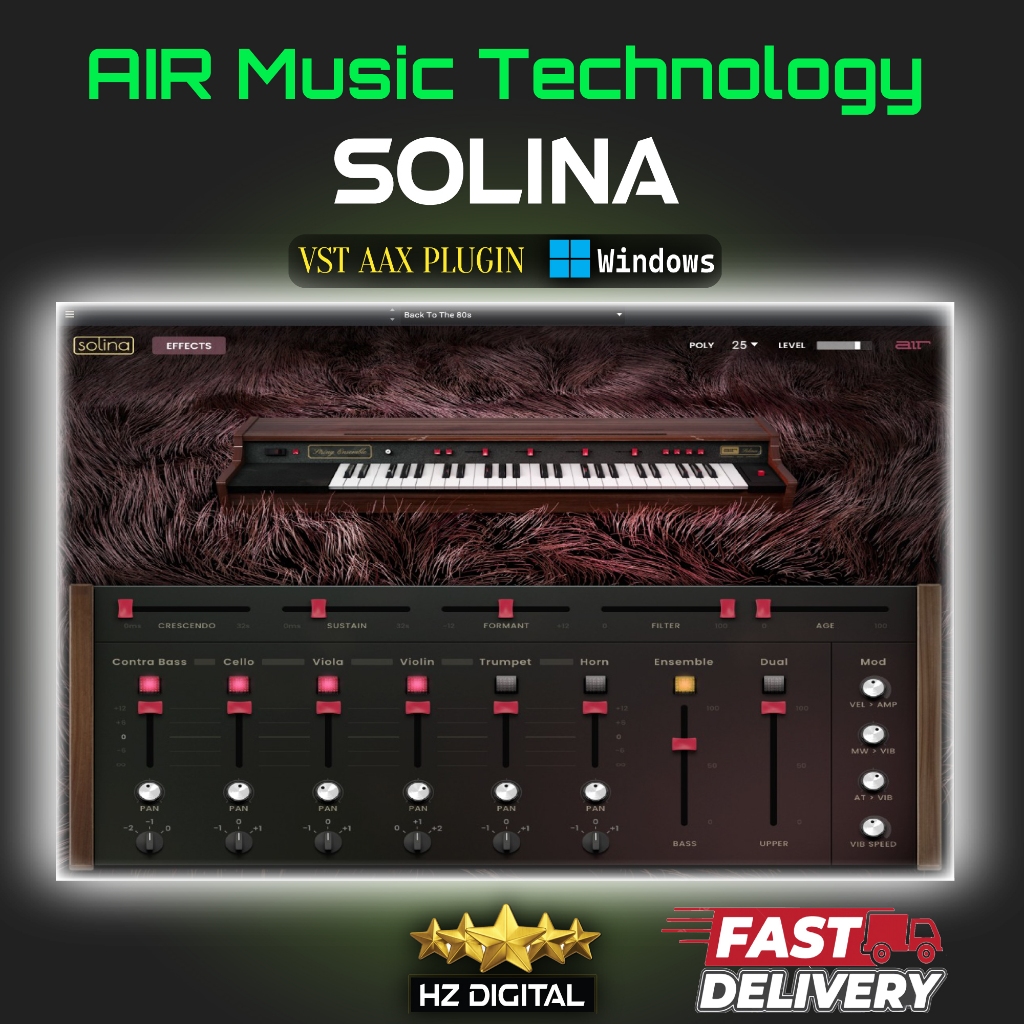 AIR Music Technology SOLINA Midi keyboard Synth Effect VST Plugin For ...