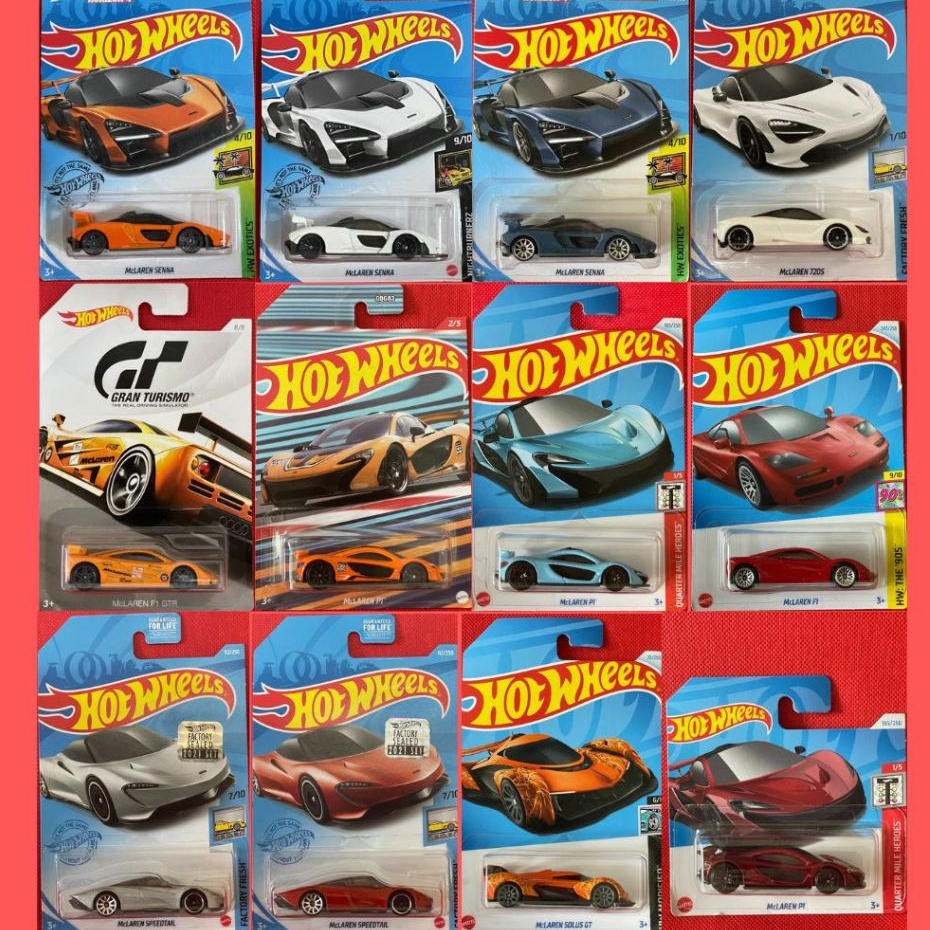 HOT WHEELS | EURO | MCLAREN | SENNA | SPEEDTAIL | 720S | SOLUS | P1 ...