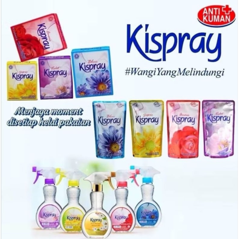 Kispray Pouch300ml@Refill/sachets 21ml@4sac/spray 318ml/100% ORI ...