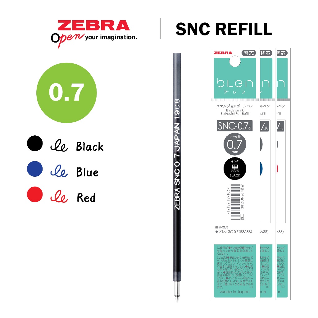 Zebra SNC Emulsion Ink Refill 0.7mm | Shopee Malaysia