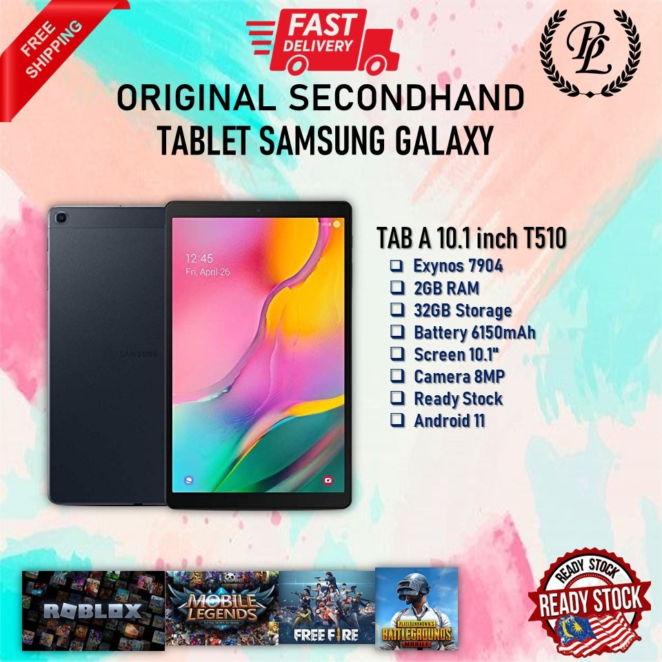 ORIGINAL SECONDHAND SAMSUNG GALAXY TAB A T510 | 2GB + 32GB | 10.1 inch ...