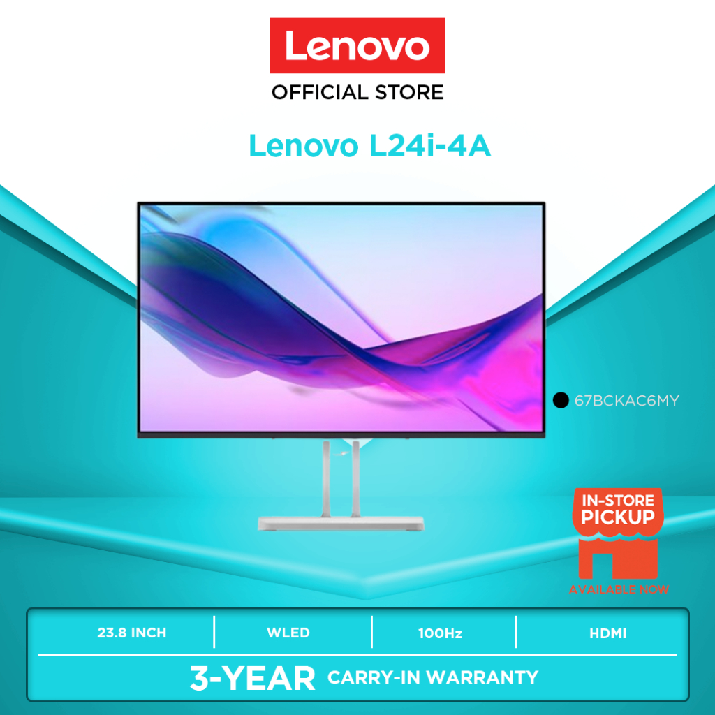 Lenovo Monitor L24i-4A Anti-Glare (23.8"/VA WLED 1920x1080/100Hz ...