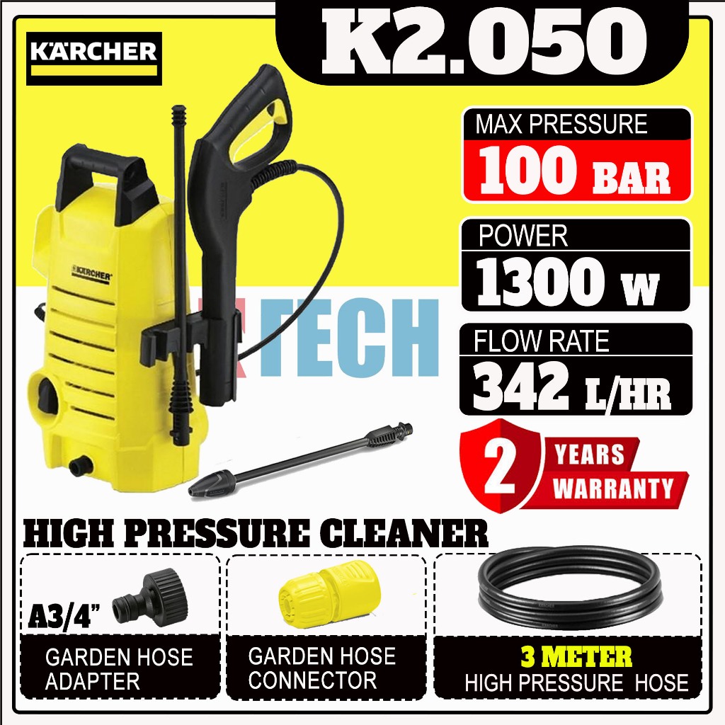 KARCHER K2.050 / K2050 HIGH PRESSURE WASHER 100BAR 1300W 340L/MIN - GERMANY | Shopee Malaysia
