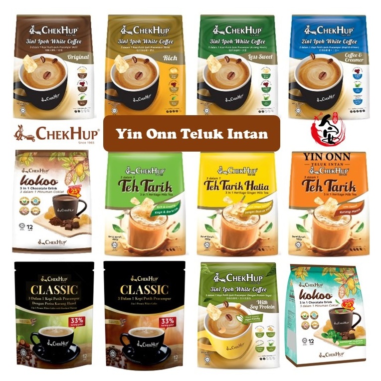 Chek Hup Ipoh White Coffee | Milk Tea | Chocolate 12sachets | Shopee ...