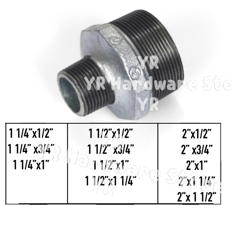 Gi Reducing Nipple 1 1/4” 1 1/2” 2” Reducer Nipple Gi 1/4” 3/8” 1/2” 3/ ...