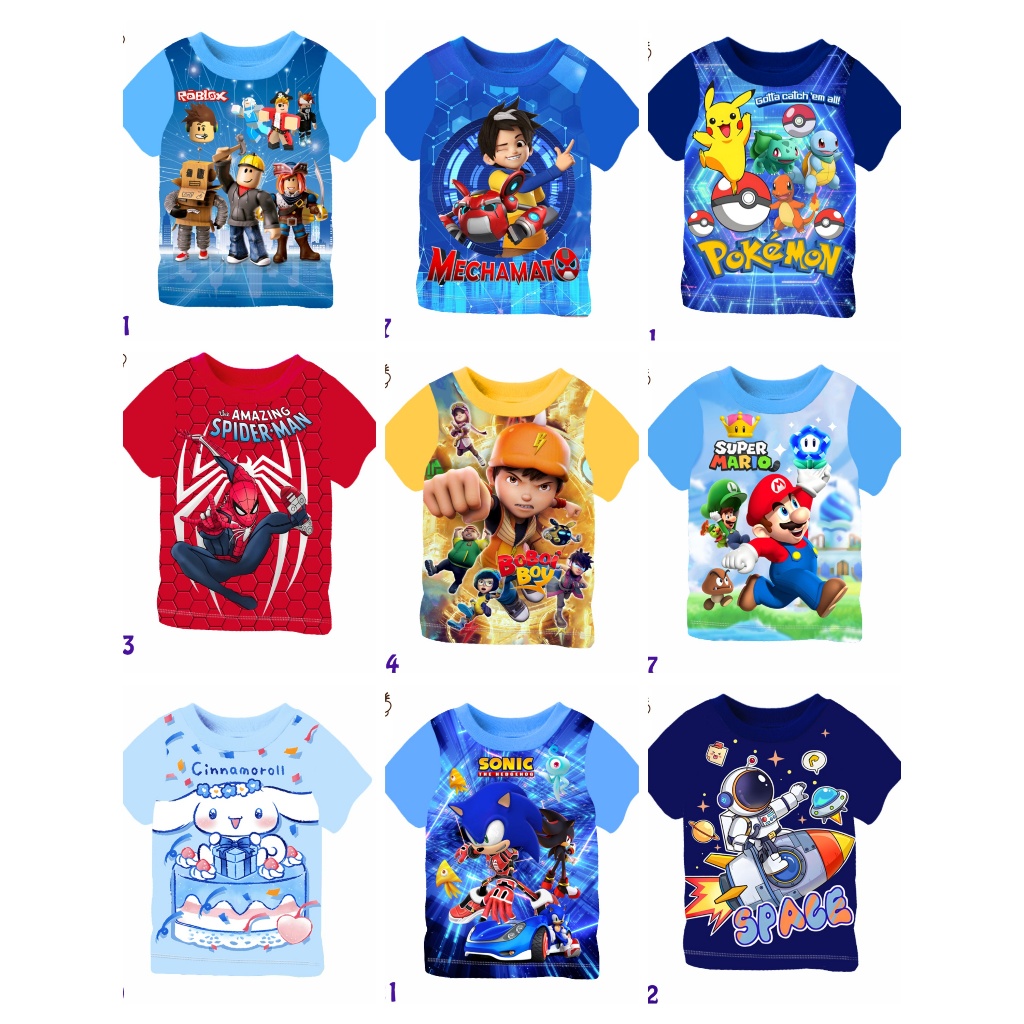 Oh Bay Bee T-shirt , Roblox, Mechamato, Pokemon, Spiderman, Boboiboy ...