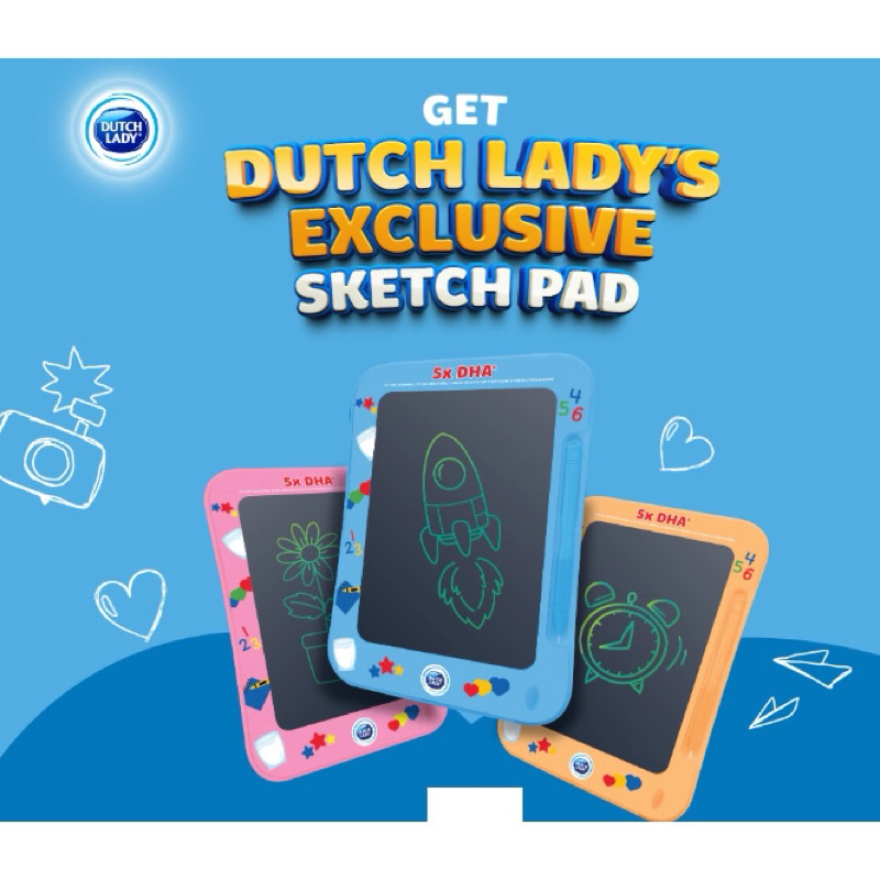 [Dutch Lady] Digital Drawing Multi Colour Sketch Pad - 8'' Inch ...