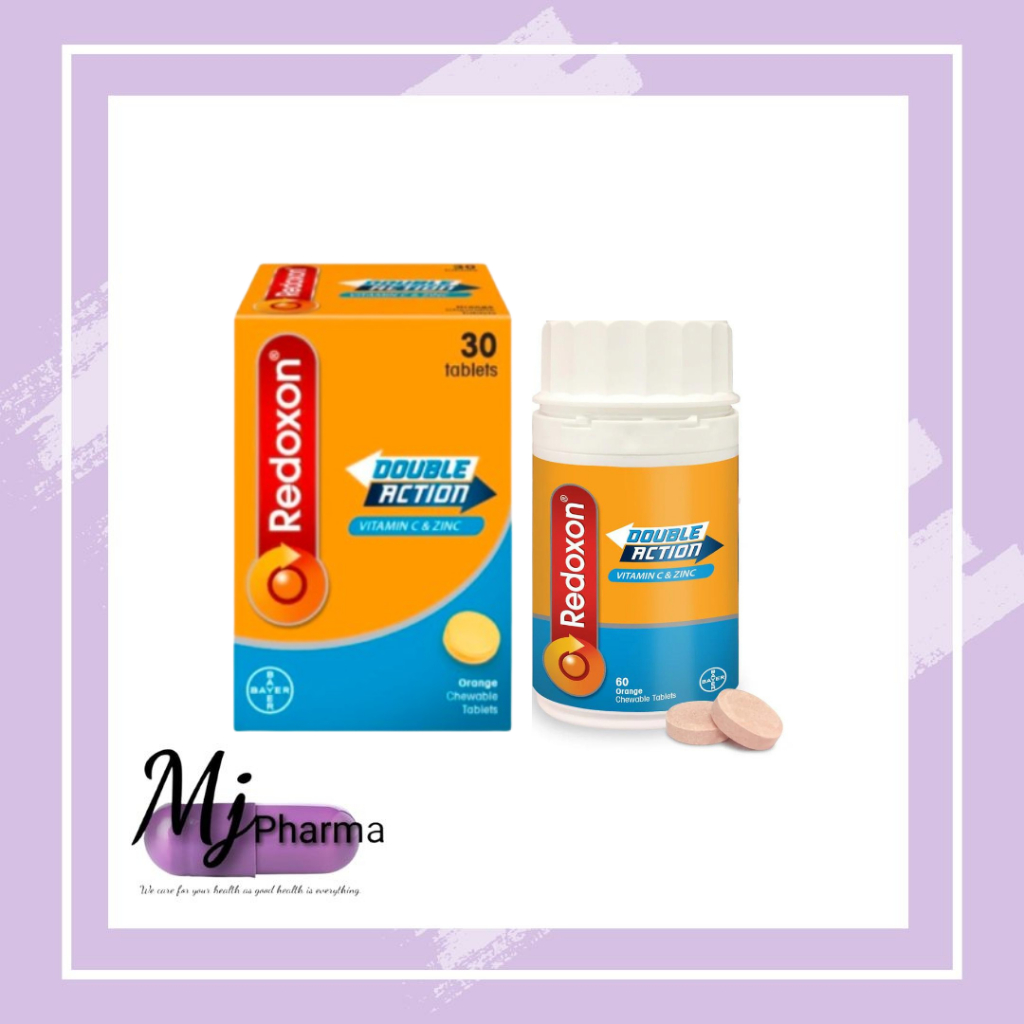 Redoxon Double Action Vitamin C(Ascorbic Acid ) & Zinc Chewable Tablets ...