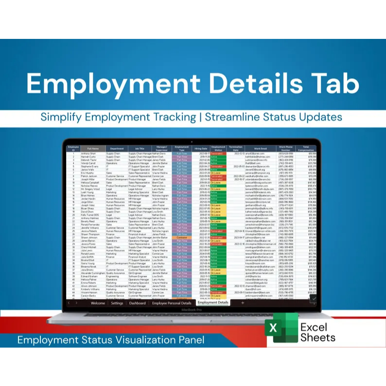 [EXCEL TEMPLATE] EMPLOYEE DATA MANAGEMENT | Shopee Malaysia