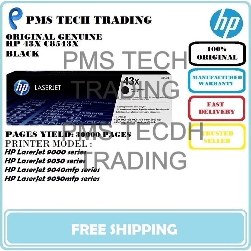 HP ORIGINAL CARTRIDGE 43X C8543X 9000 9040 9050 Printer series 9040mfp ...