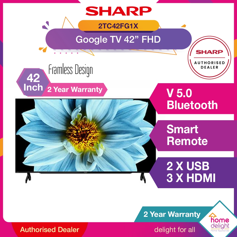 Sharp Full HD Google TV 42 Inch 2TC42FG1X | Shopee Malaysia