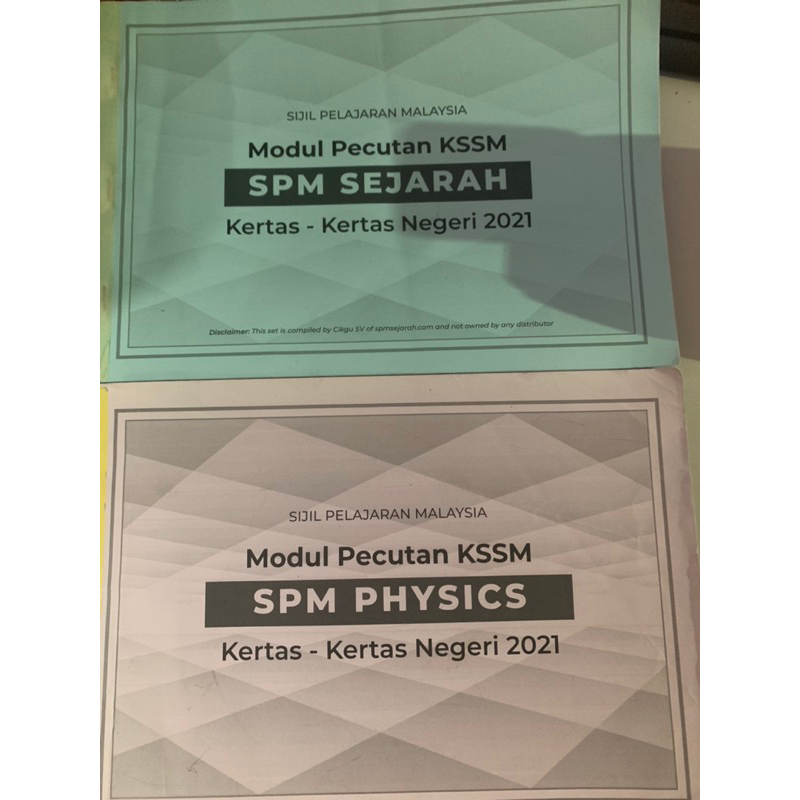 Preloved Koleksi Soalan Trial Kertas Negeri SPM 2021 Ksssm Sejarah ...
