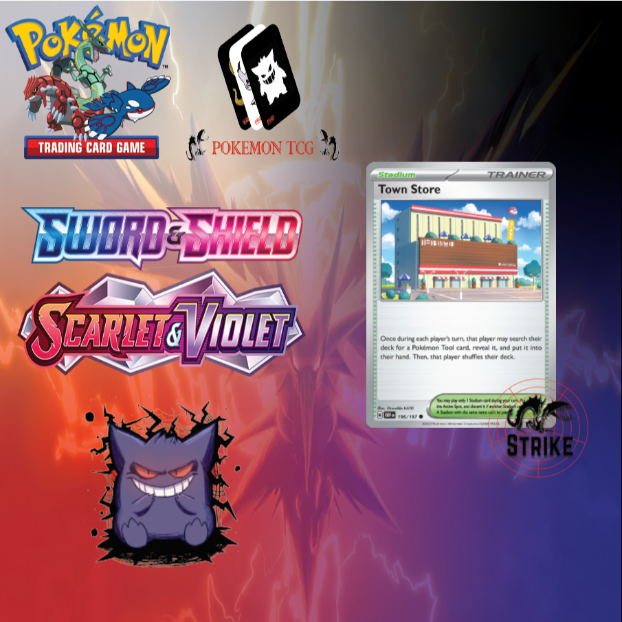 Pokemon Trainer Card - Town Store 196/197 Obsidian Flames SV03 | Shopee ...
